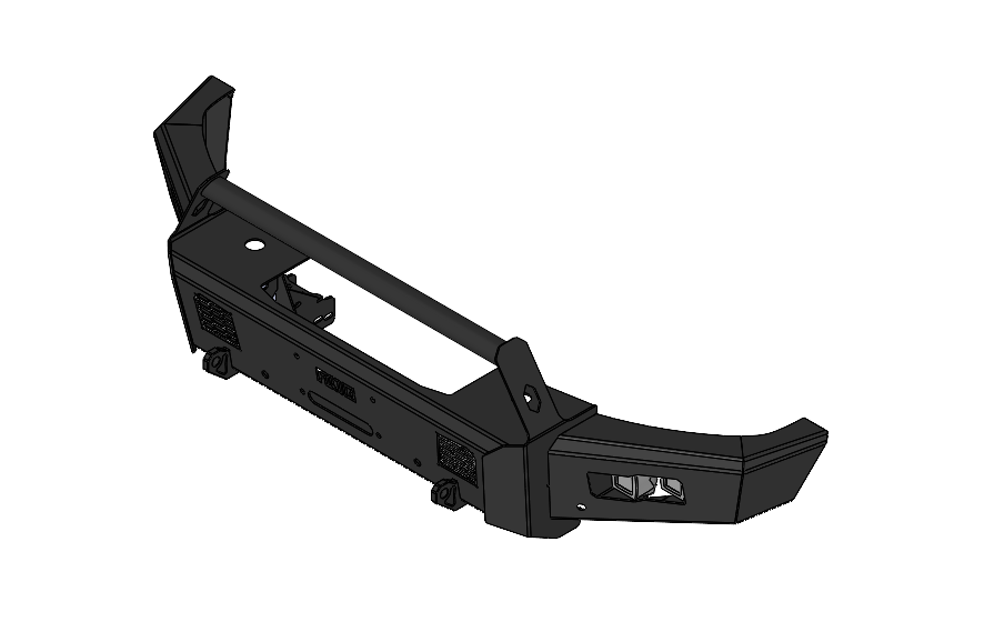 Frontier Series 2020-2022 Ford F250/F550 Front Bumper - Bull Bar Model ...