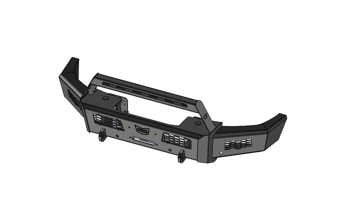 Frontier Series 2024+ Chevy 2500/3500 Front Bumper - Bull Bar Model ...