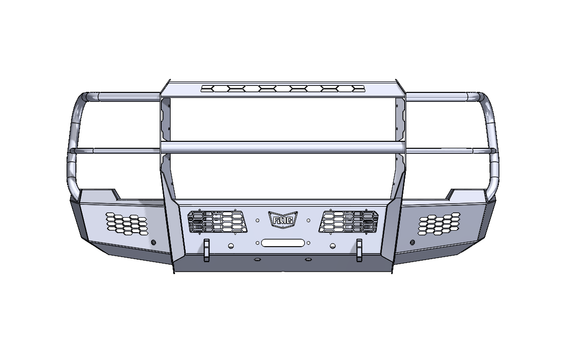 Frontier Series 2024+ GMC 2500/3500 Front Bumper - Full Guard Model ...